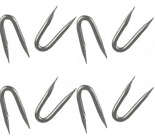 0,5 kg Schlaufen 1,6x16 mm Draht Krampen U-Nägel Drahtklammern 0,5kg ...