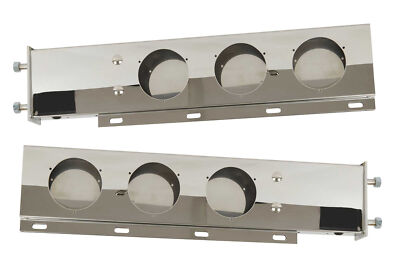 Stainless Steel Spring Loaded Light Bar w/ Round Cutouts 6"(w) x 30"(L ...