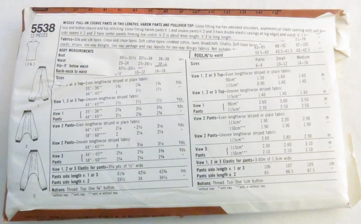 Zouave Pants Pattern
