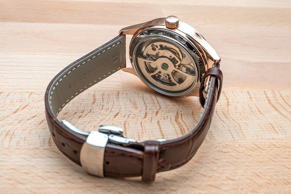 Mens Double Flywheel Open Heart Luxury Bling Skeleton Automatic ...