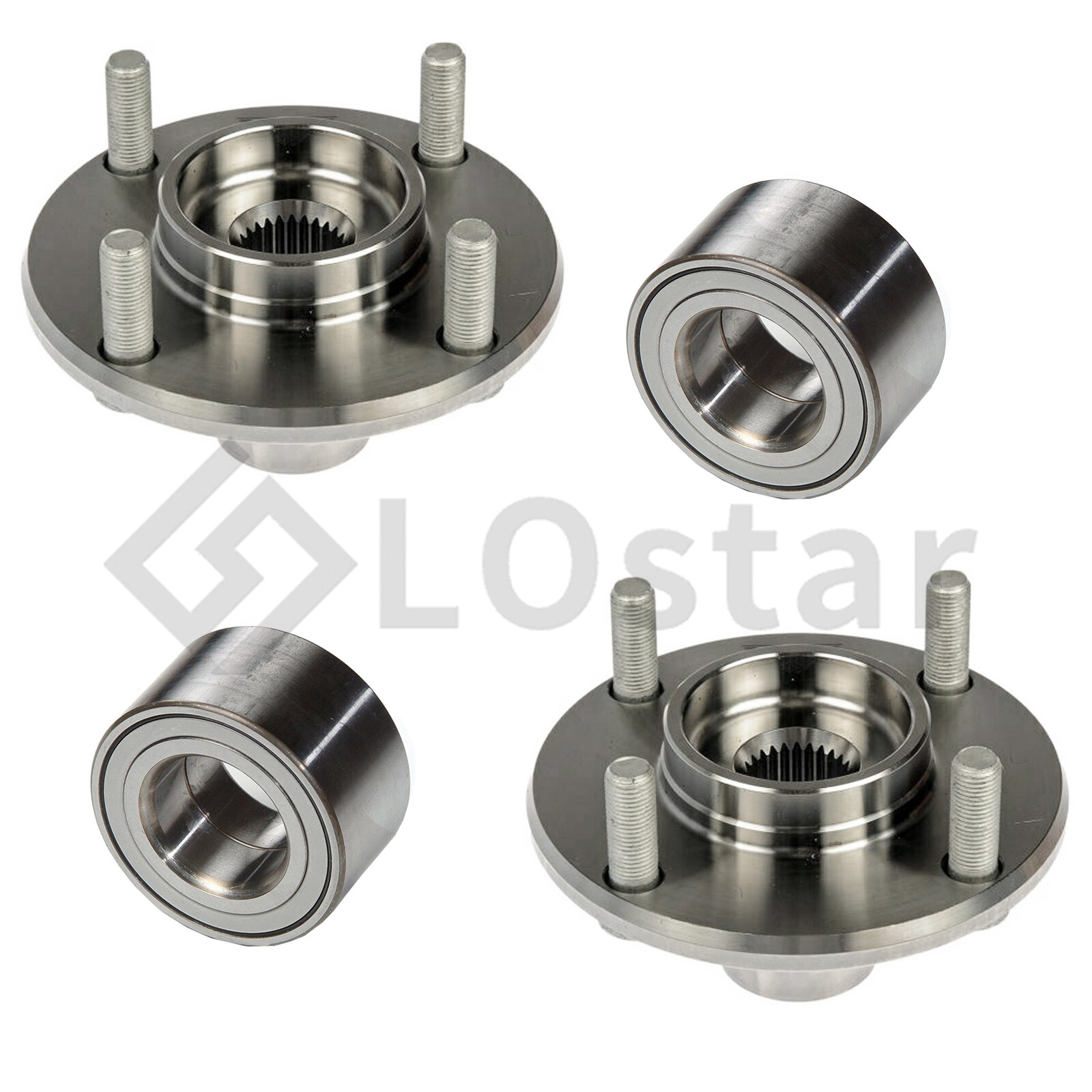 Pair(2) Front Wheel Hub & Bearing Assembly Fits 1998-2001 Nissan Altima ...