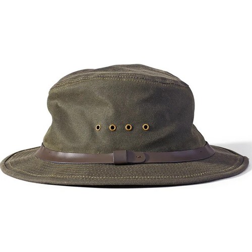 Filson Tin Cloth Insulated Packer Hat 11060016 MADE IN USA Otter Olive ...