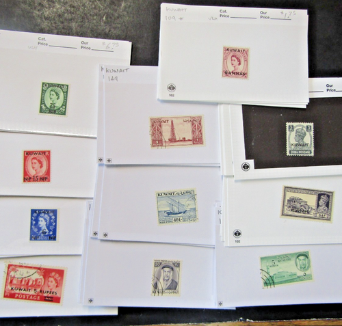 Kuwait Stamps lot in 102 cards new/used lot of 188 RB67 | eBay