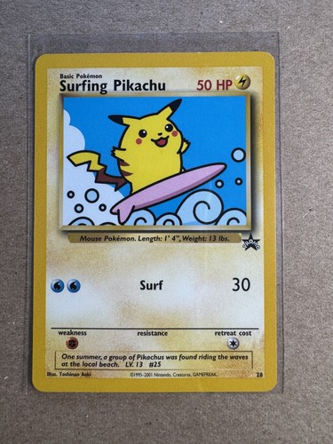 Pokémon TCG Surfing Pikachu #28 PROMO 2001 | eBay