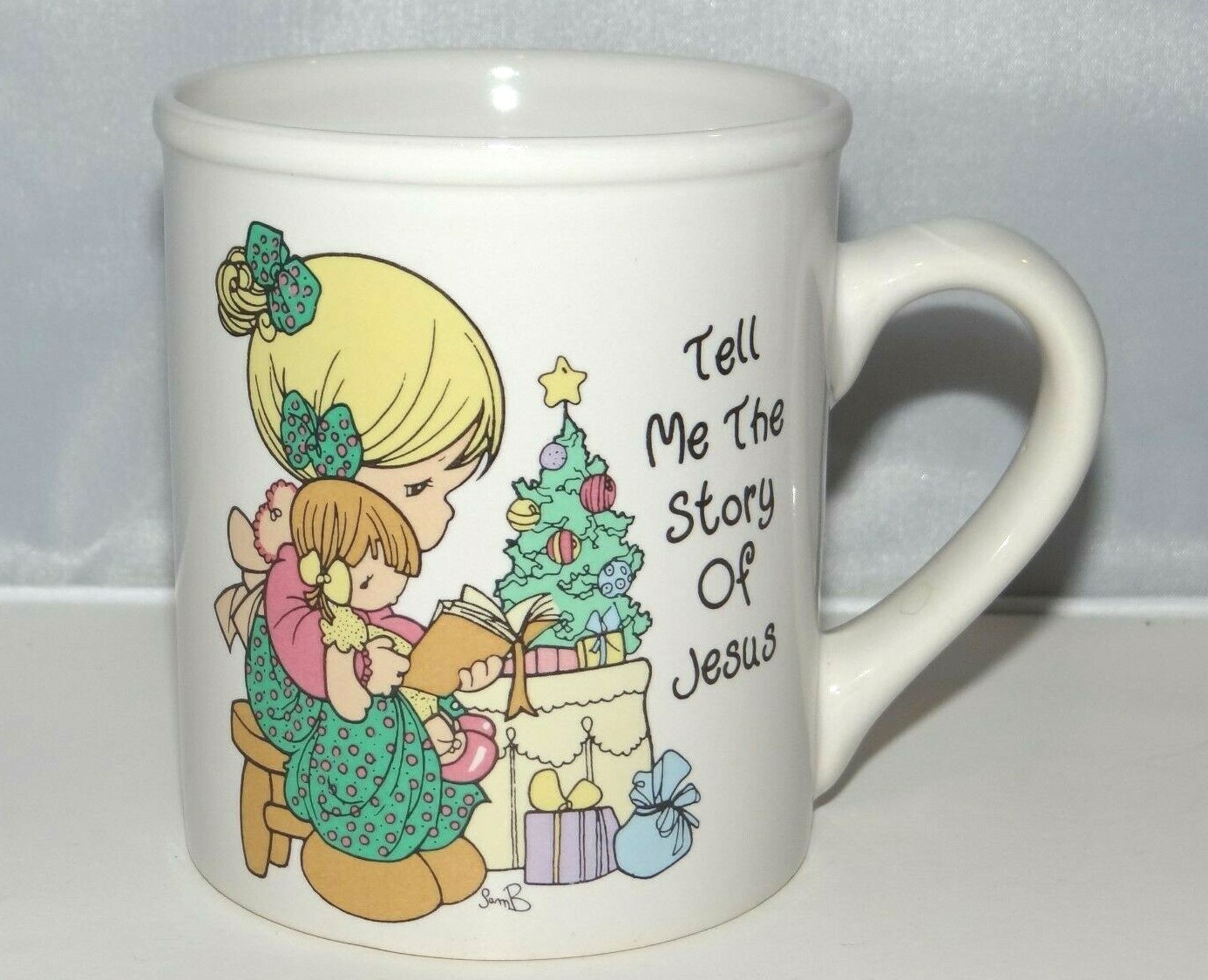 PRECIOUS MOMENTS Tell Me The Story of Jesus 10oz. Coffee Mug Tea Cup ...