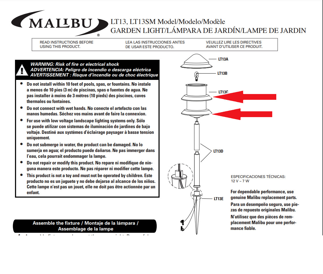 Malibu Low Voltage Outdoor Lighting Parts | Shelly Lighting