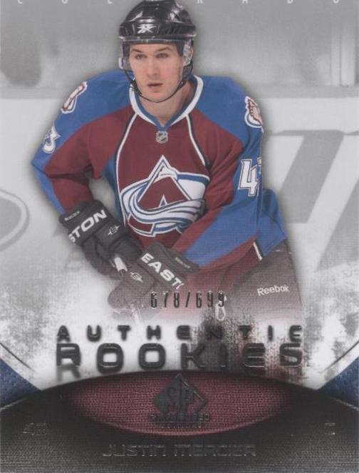 2010-11 SP Game Used Edition - Authentic Rookies Justin Mercier #178 / ...