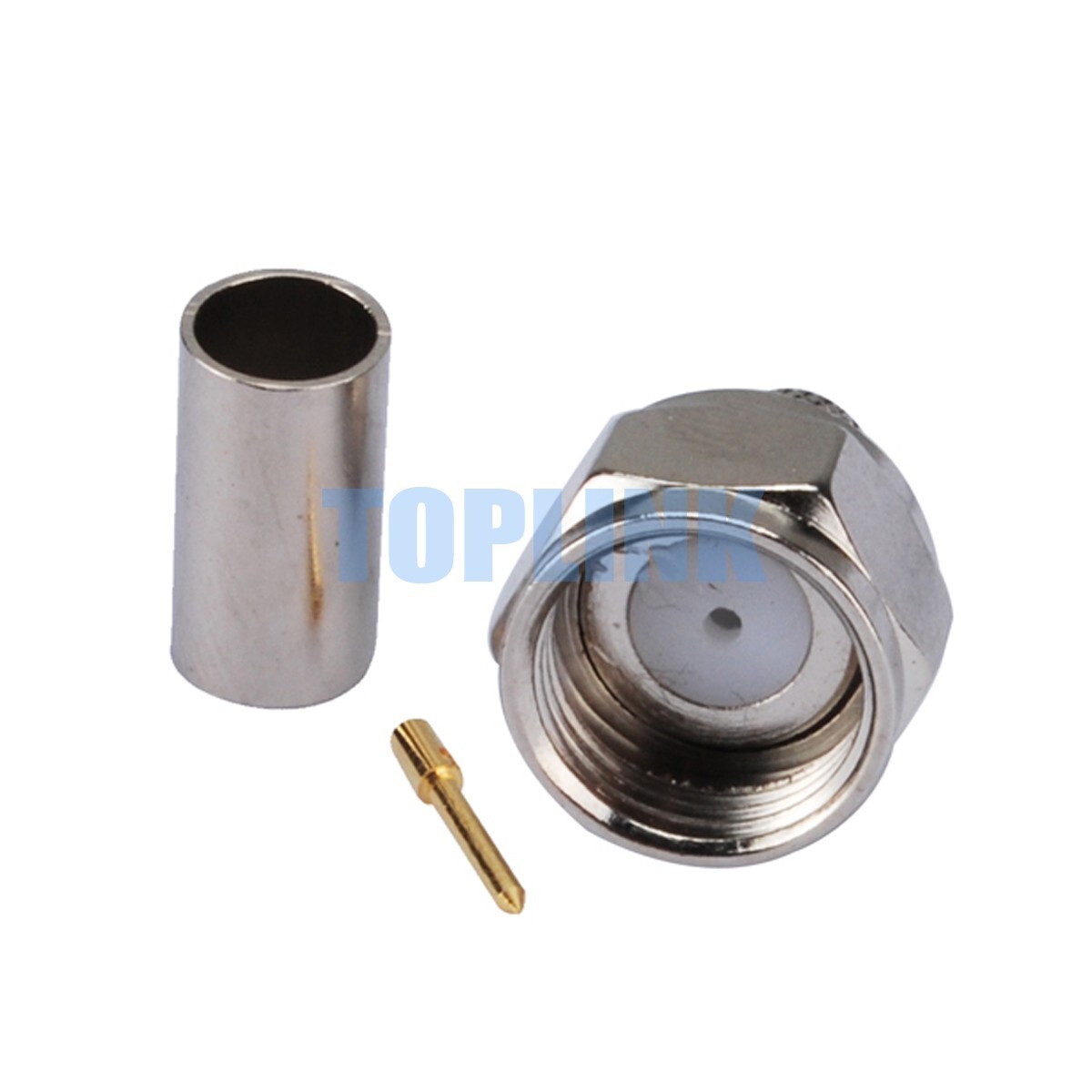 100x F Type Male Plug 75ohm Crimp RF Connector for LMR195 RG58 RG400 ...