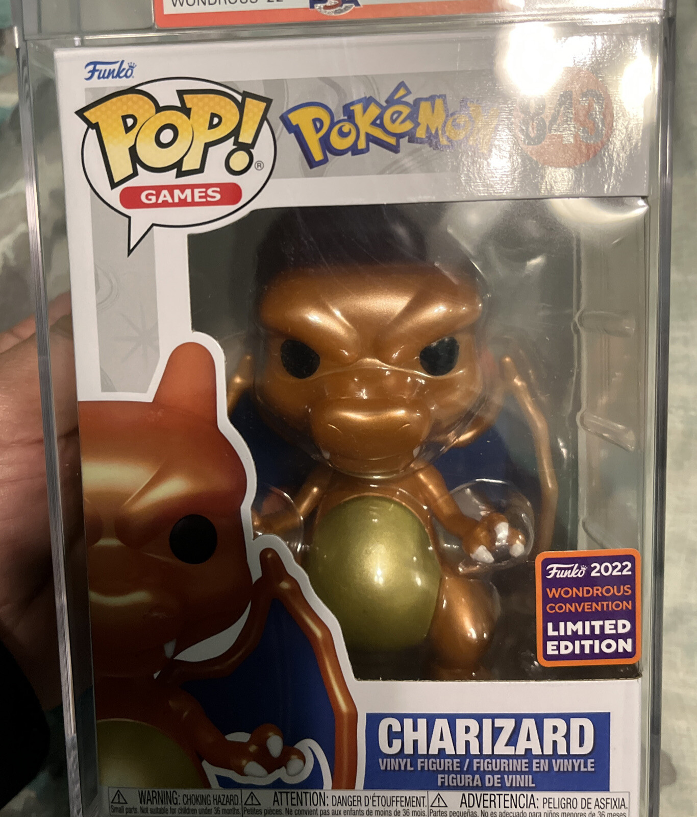 Funko Pop PSA MINT 9 Charizard Metallic Figure Rare #843 2022 New | eBay