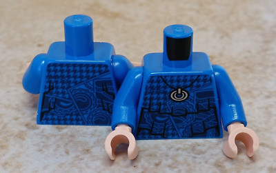 LEGO Ruffle Blouse Blue Checkered Paisley Flesh Hands Complete Torso ...