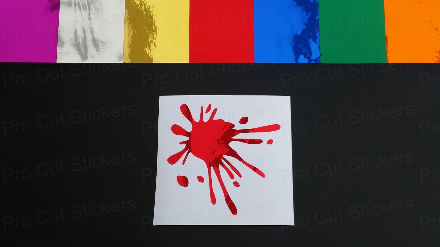 Large Paint Splat Chrome Vinyl Die Cut Car Wall Window Bumper Sticker ...