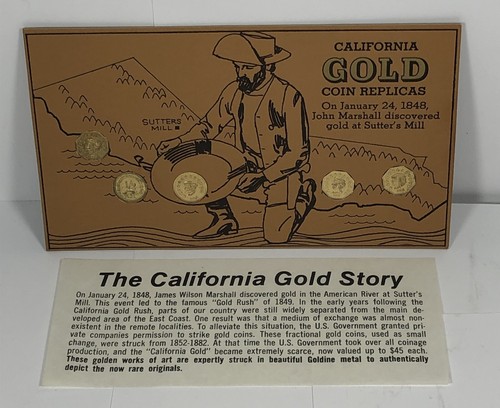 5pc California Gold Token set. With Folio Card. | eBay