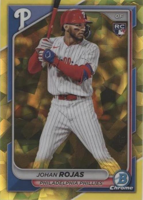 2024 Bowman Chrome Sapphire Edition - Johan Rojas #50 Yellow /75 (RC ...
