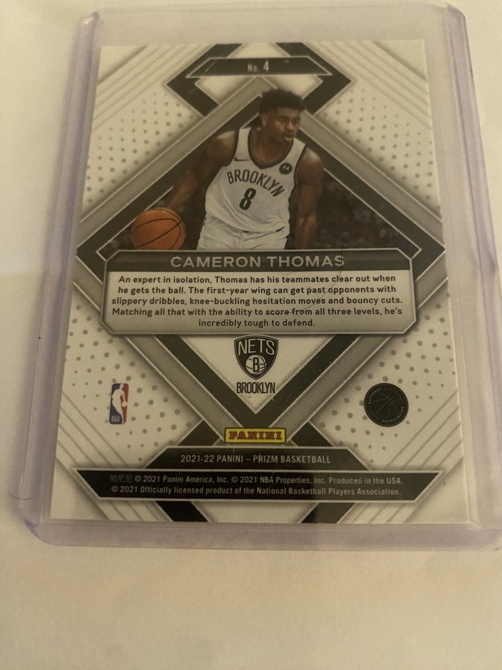 2021-22 Panini Prizm Cameron Thomas Emergent Rookie Card Insert #4 | eBay