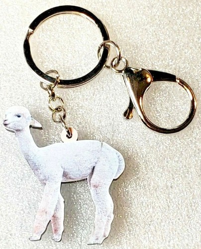 Alpaca Cria Standing Flat Acrylic Key Ring Keychain Jewelry | eBay