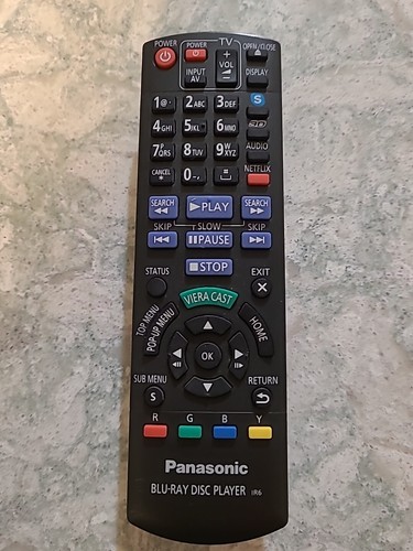 Genuine Panasonic Blu-Ray Remote Control IR6 Internet Button, Pre-owned ...