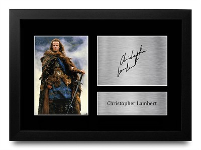 Christopher Lambert Highlander Signed Autograph A4 Picture Print to ...
