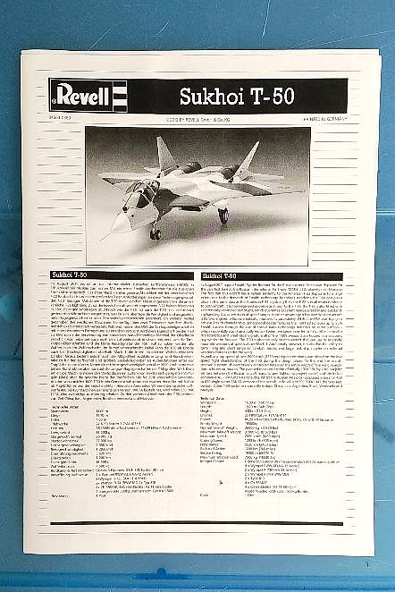 Revell Sukhoi T-50 1/72 #04664 Open Box, Parts sealed | eBay