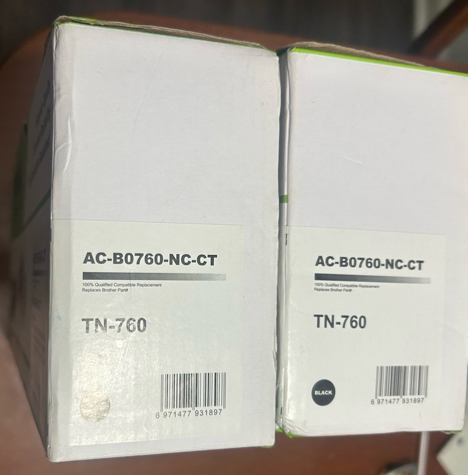 (AN-B0760-V6) 2 pack - Black Toner Cartridge (Replaces Brother Part# BR ...