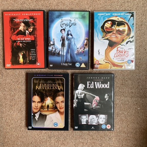 Johnny Depp 5X Movie DVD Bundle - Ed Wood, Corpse Bride, Finding ...