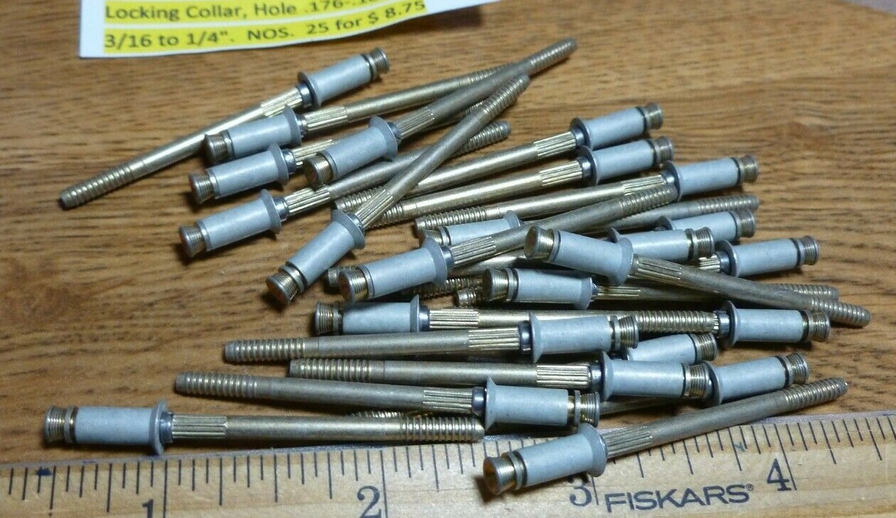 (25) CR2248-5-4 LOCK RIVETS, C/Sunk Head, Hole .176-.180, Grip 3/16 to ...