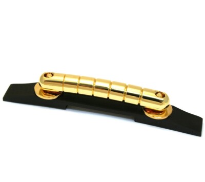 Genuine Gretsch Gold/Ebony Rocking Bar Floating Guitar Bridge 006-2845 ...