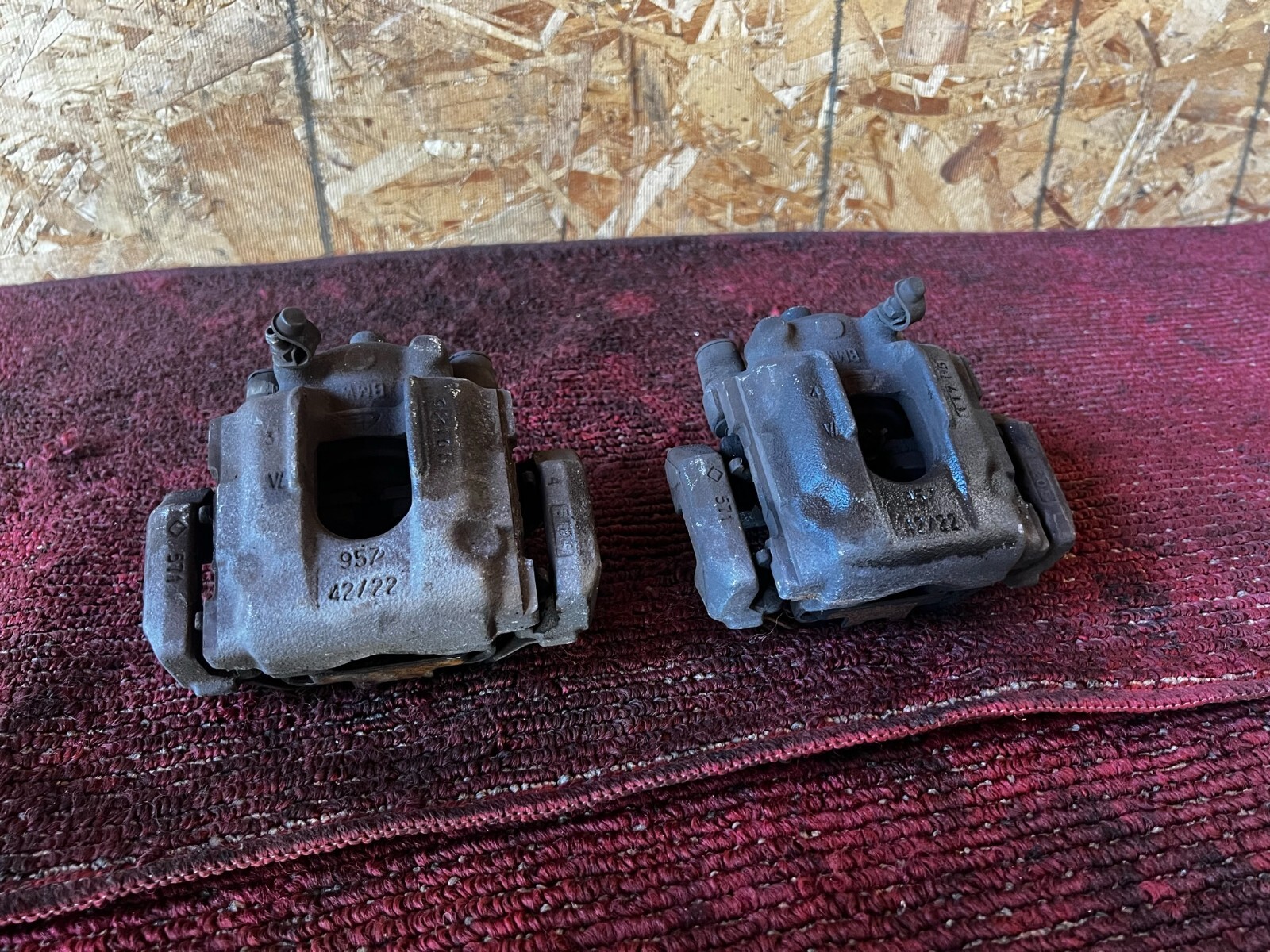 BMW 2000-2008 E46 330CI REAR LEFT & RIGHT SIDE BRAKE CALIPERS SHOE SET ...