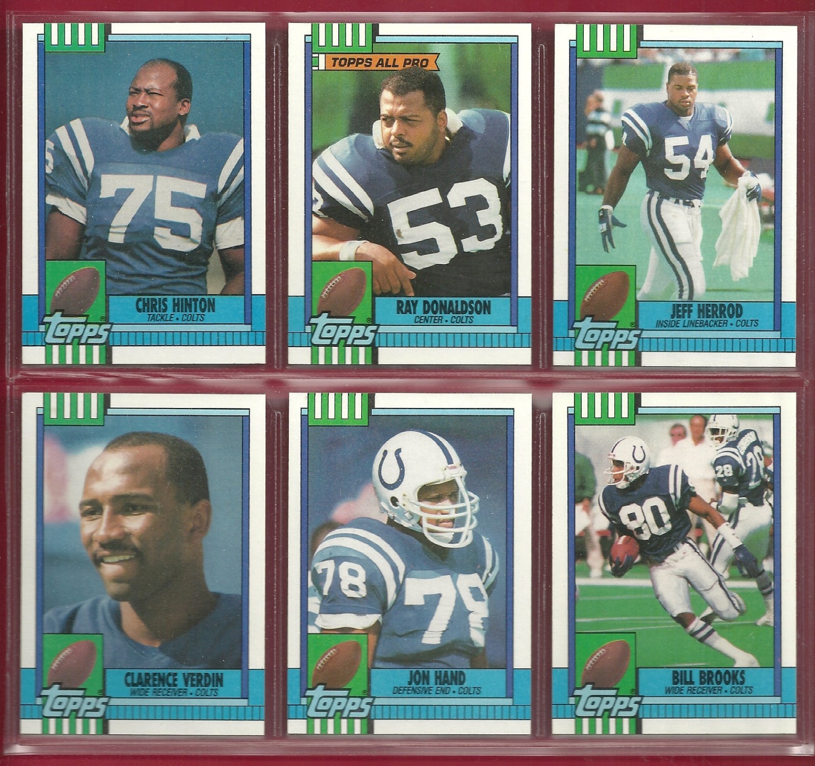 1990 TOPPS DISCLAIMER BACK INDIANAPOLIS COLTS TEAM SET (19) PACK FRESH ...