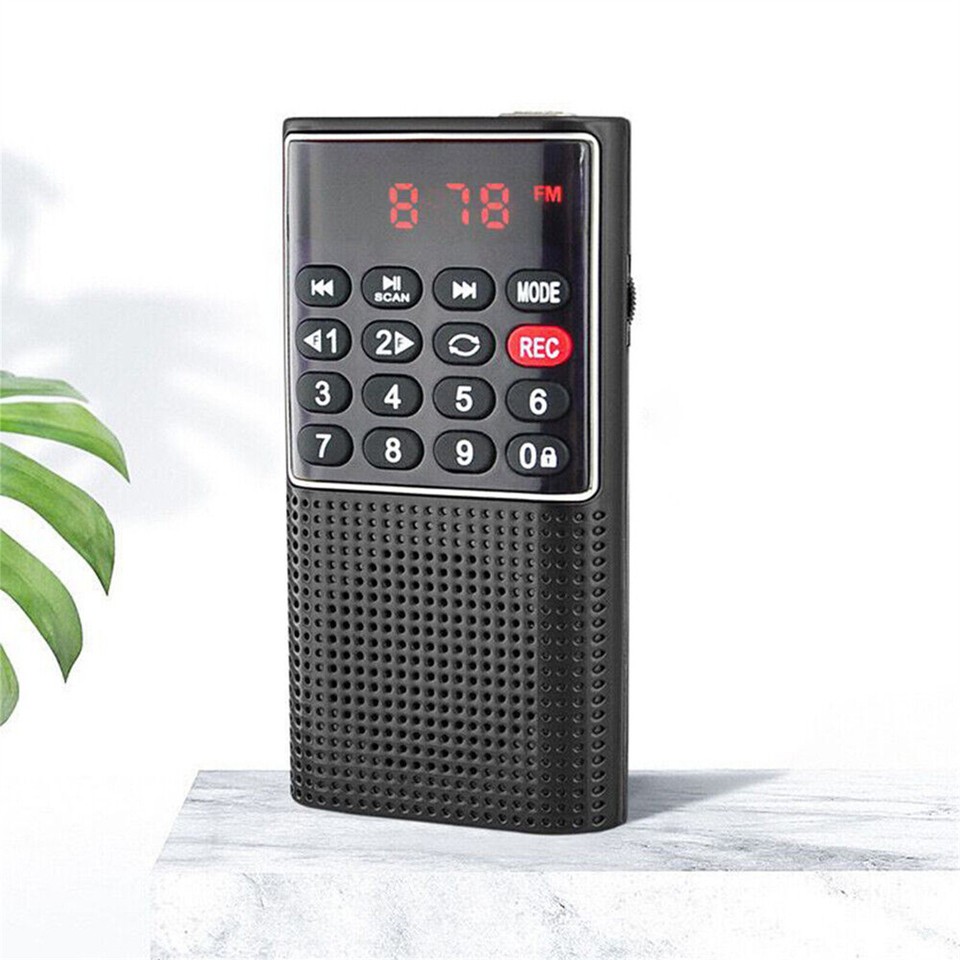 Rechargeable Mini Digital Portable Radio MP3 Music Player FM USB SD ...