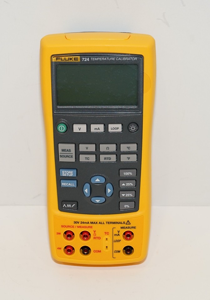 FLUKE 724 HIGH ACCURACY TEMPERATURE CALIBRATOR RTDs THERMOCOUPLES OHS ...