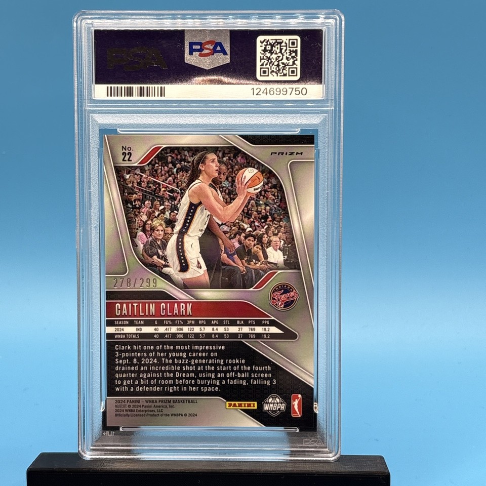 2024 WNBA Prizm Caitlin Clark Red Prizm /299 RC PSA 10 Rookie Card Rare ...