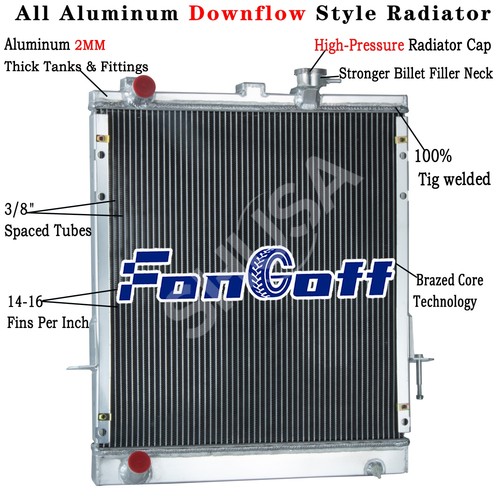 3 Row Aluminum Radiator For 99-2004 Chevy/GMC W3500 W4500 Isuzu NPR NQR ...