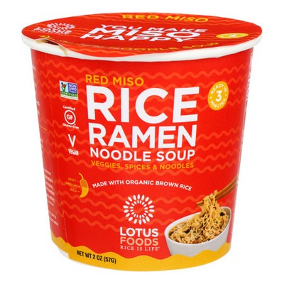 Lotus Foods Rosso Miso Riso Ramen Pasta Zuppa 59ml (Contenitore Da 6 ...