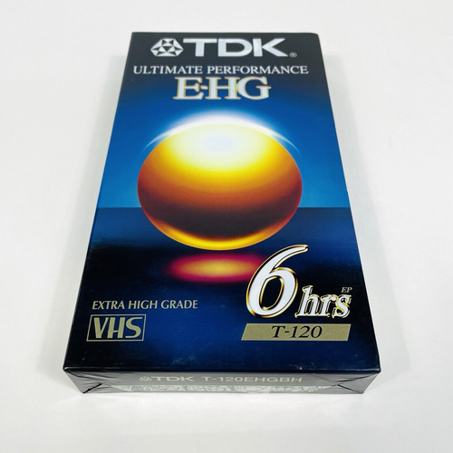 TDK EHG Extra High Grade VHS Tape T-120 6 Hour Sealed New Blank ...