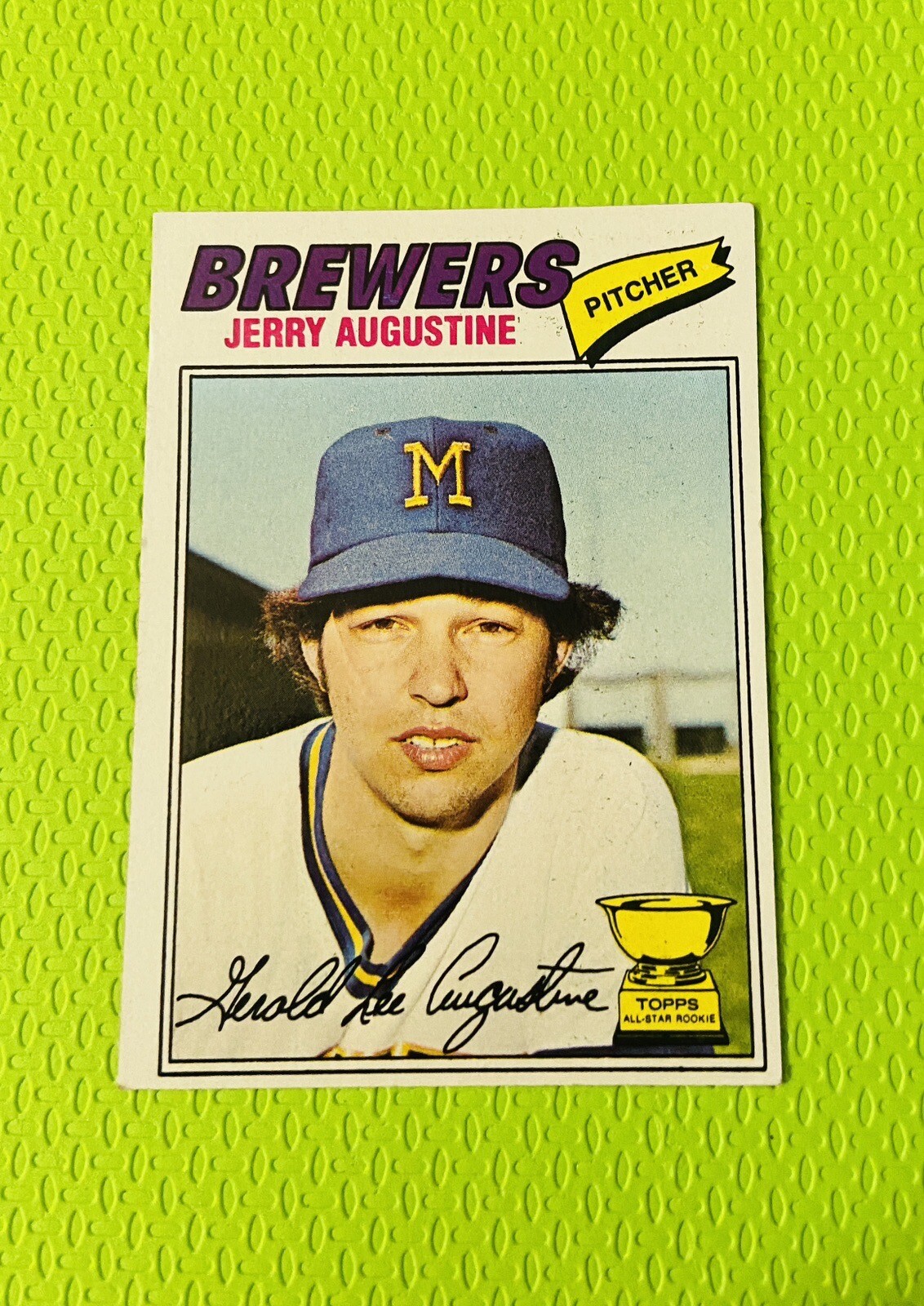 1977 Topps Milwaukee Brewers Baseball Card #577 Jerry Augustine RC - VG ...