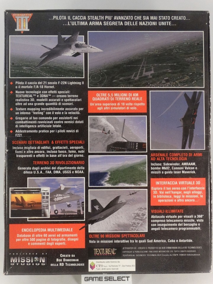 Jetfighter III COMBAT Flight Simulator 3 PC Ordinateur Grande Boîte ...