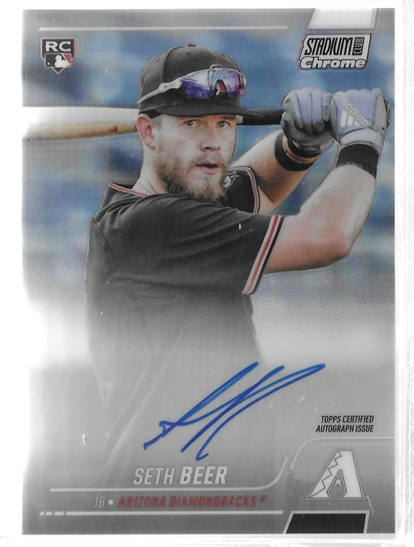 Seth Beer 2022 Tops Stadium Club Chrome Rookie Autograph Diamondbacks ...