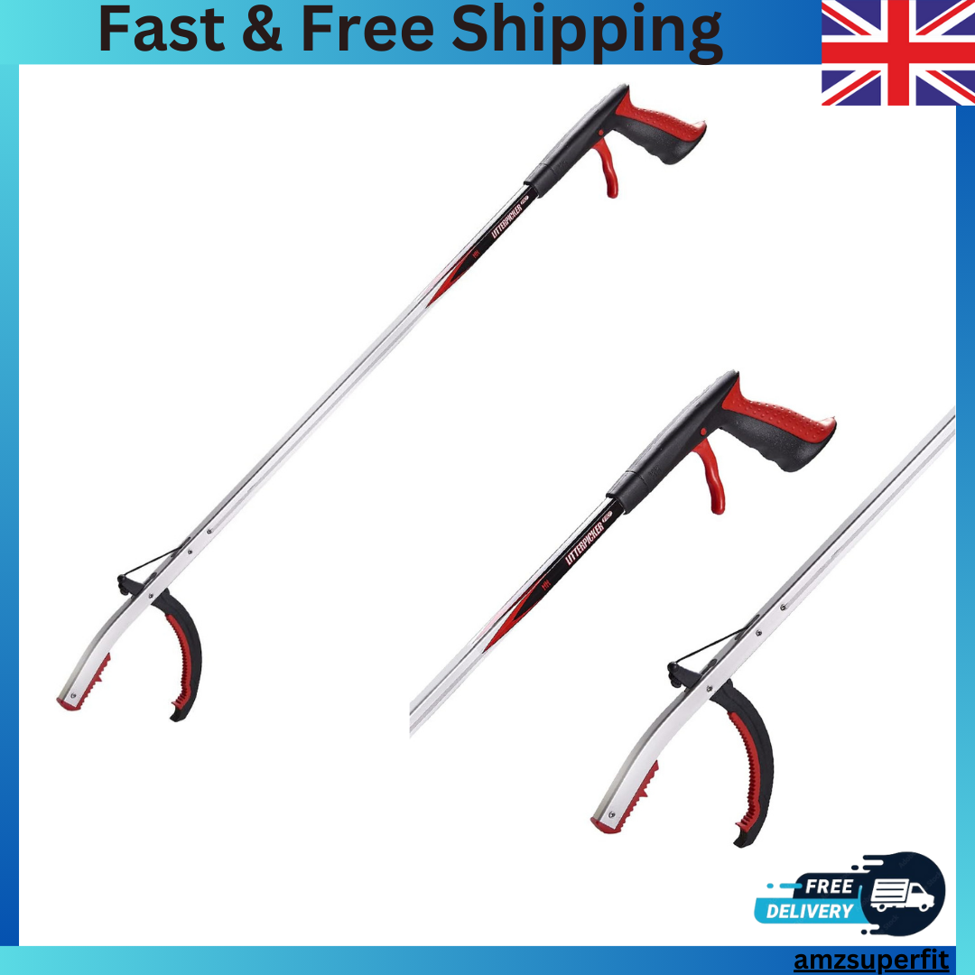 Helping Hand 50” Extra Long Litter Picker–Heavy Duty Grabber Stick with ...