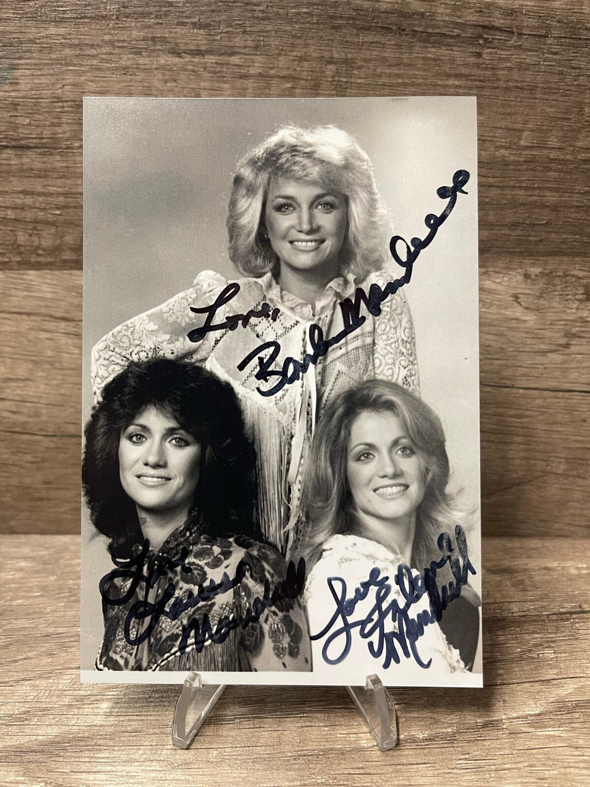 Barbara Irlene Louise Mandrell Sisters Singer Hand Signed 4x6 Photo ...