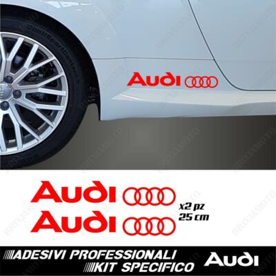 Audi Side Stickers 2x A3 A4 A5 A6 Q3 Q5 Q7 TT Sline Car Red | eBay