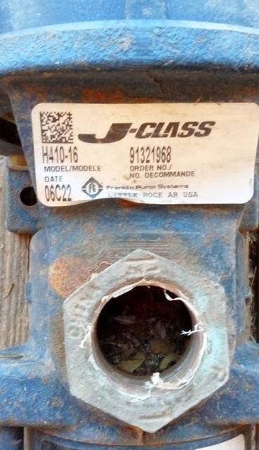 Franklin J Class H 410 16 91321968 Booster Pump 10 Gal Min W 1.5 HP ...