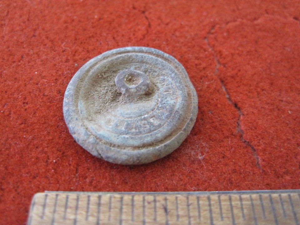 CIVIL WAR CONFEDERATE VIRGINIA COAT SIZE BUTTON DUG FREDERICKSBURG ...
