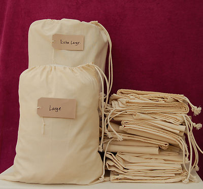 100% Calico Plain Santa Sack for Presents,Gifts Christmas Xmas ...