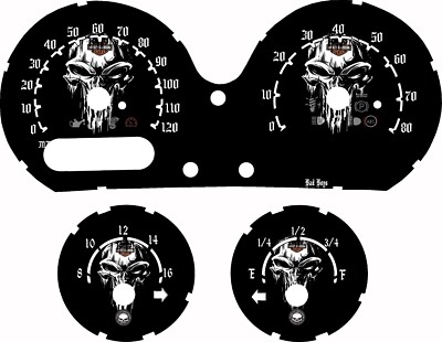 Harley Davidson Custom Speedo Gauge Fit CVO 2014-2019 Skull | eBay