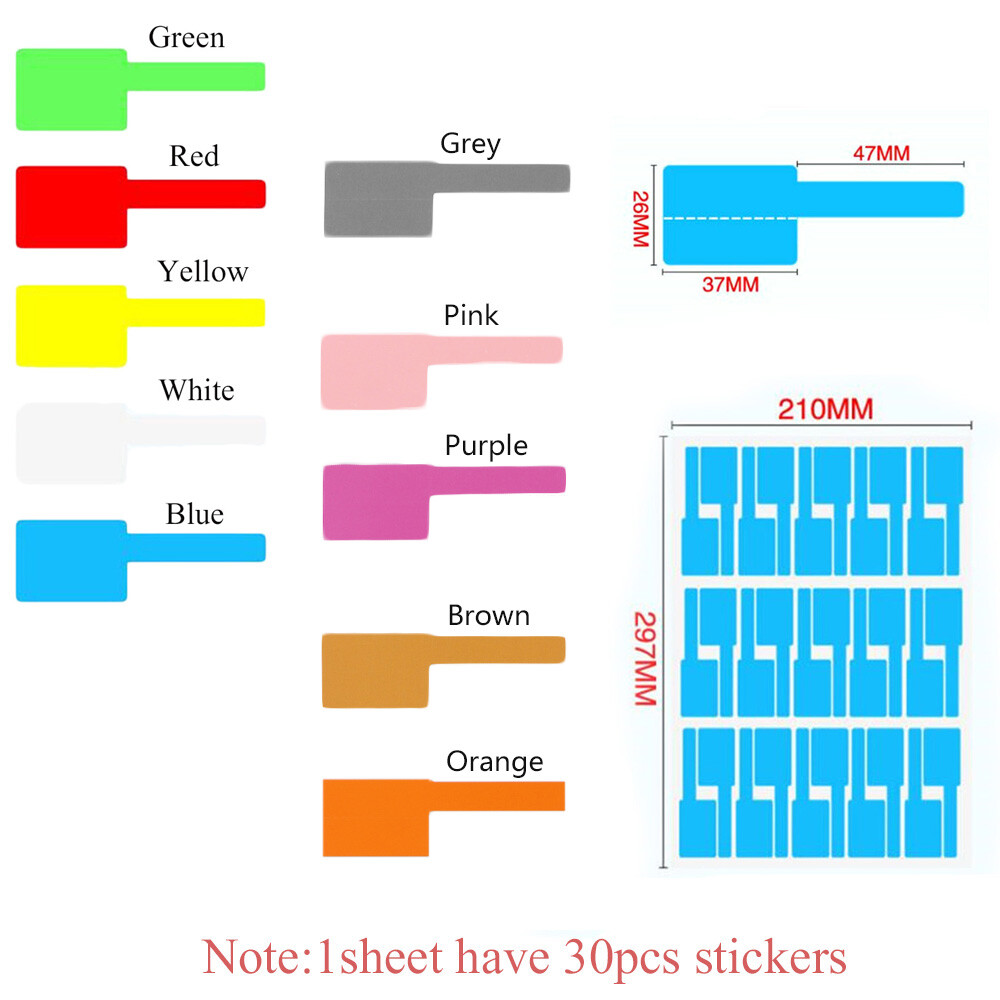 Wire Network Identification Tags Fiber Organizers Cable Labels Stickers ...