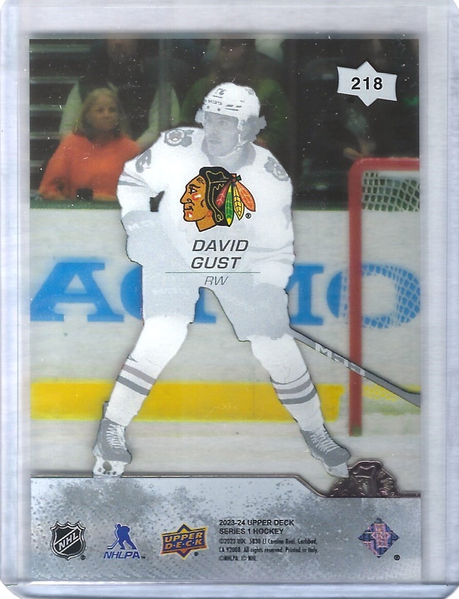 2023-24 Upper Deck Clear Cut #218 David Gust Young Guns Rookie Card | eBay