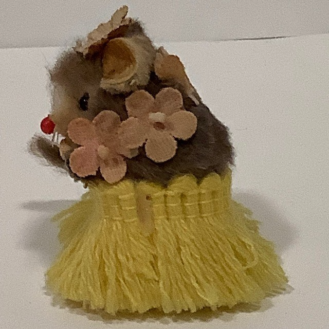 VINTAGE MINIATURE FUR MOUSE HAWAIIAN HULA GIRL 2" -ORIGINAL FUR TOYS ...