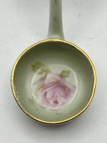 Vintage Nippon Hand Painted Small Condiment Ladle Spoon Flower Design ...