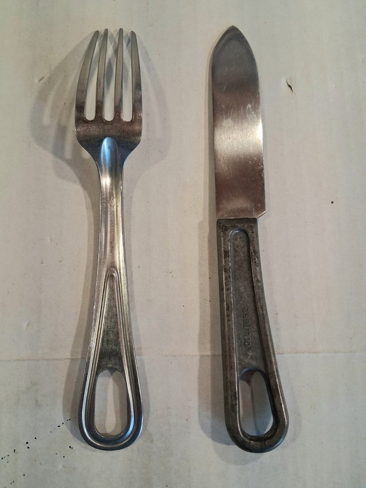 Original Korean War U.S. Army Mess Kit Knife Fork Silverware Military ...