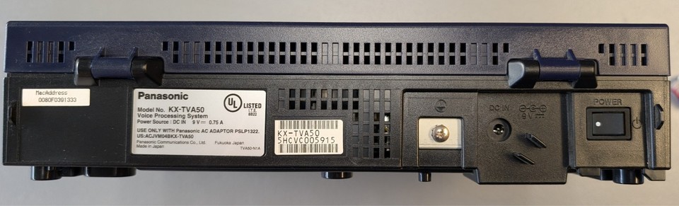 Panasonic KX-TDA50 phone system includes KX-TVA50 VM and 10 phones ...